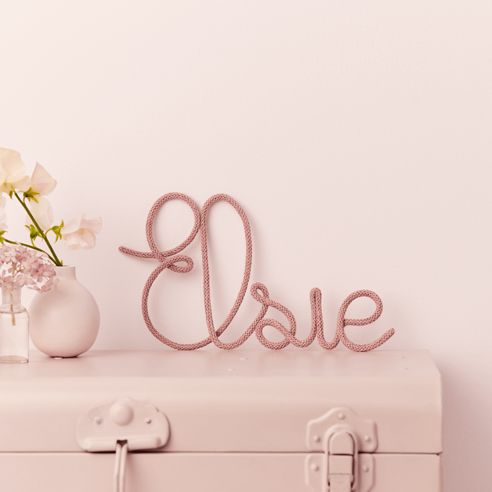 Blush Knitted Word Sign - Little Cloud